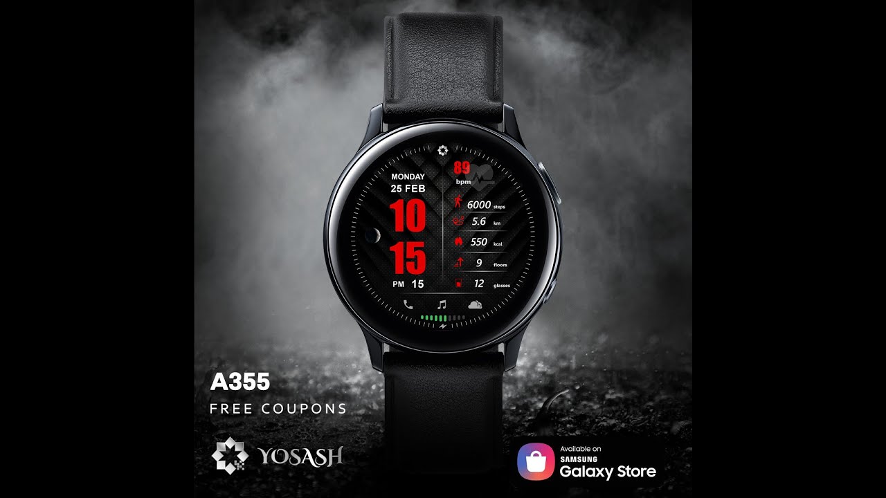 A355 - Watch Face for SAMSUNG ( FREE COUPONS ) - YouTube
