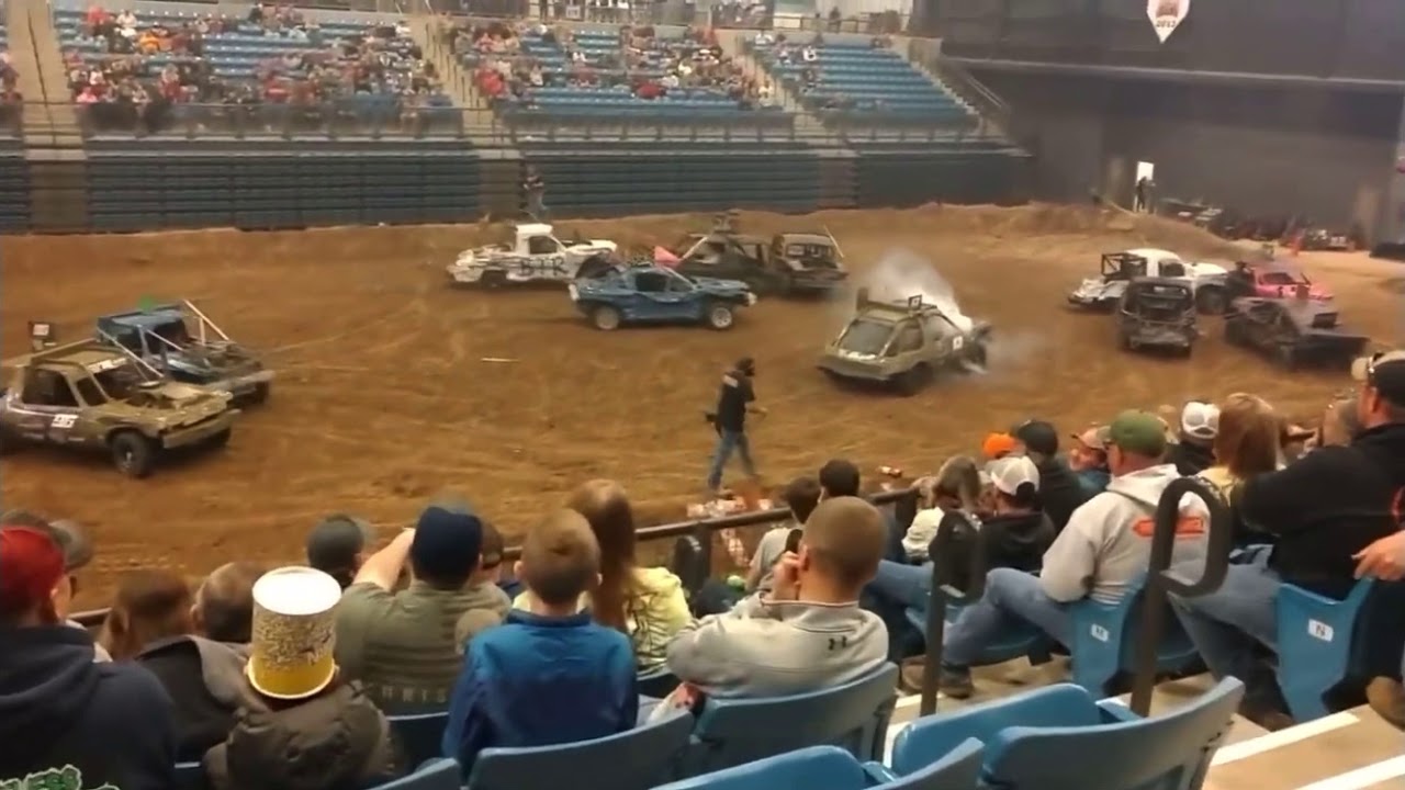 Transmission explosion in derby car - YouTube