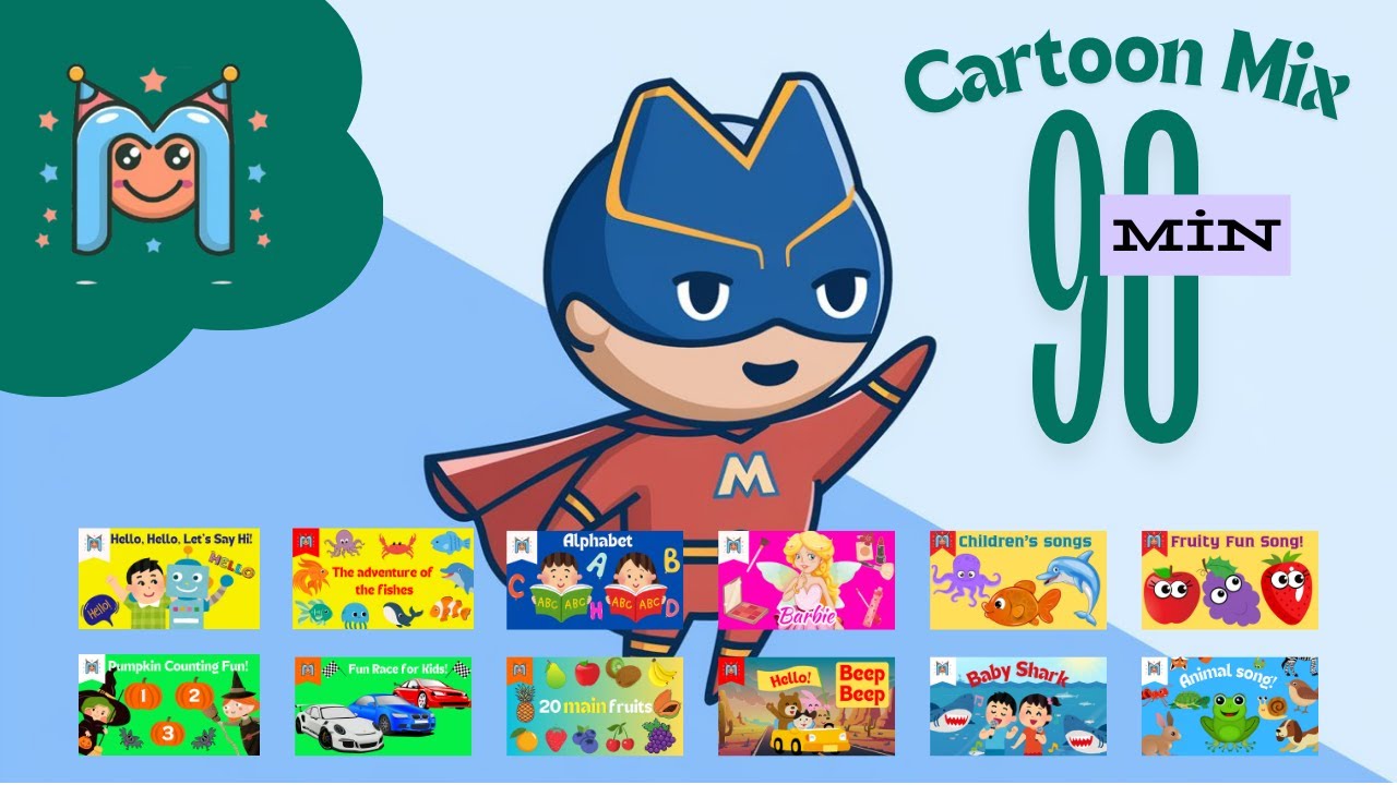 NEW | Funny and Learning Time | 90 MİNUTES Cartoon for Children ...