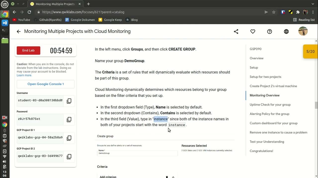 GSP090 Monitoring Multiple Projects with Cloud Monitoring - YouTube