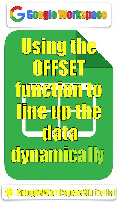Using the OFFSET function to line up the data dynamically | #Short - YouTube