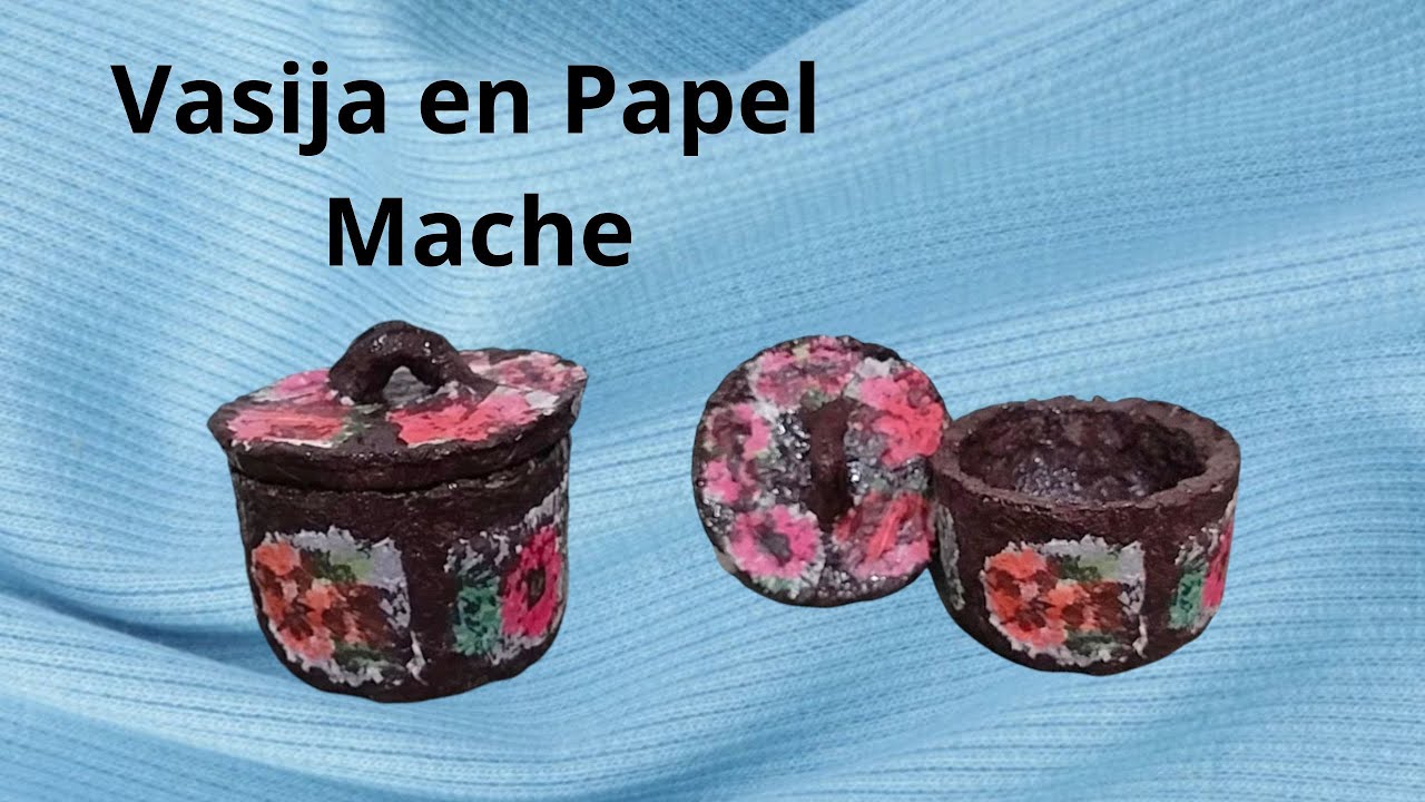 Vasija con Papel Mache - Paper Mache Vase - YouTube