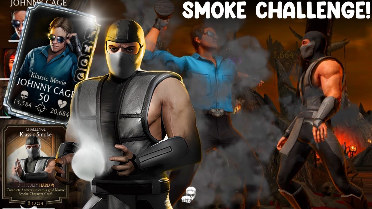 Fusion 0 Klassic Movie Johnny Cage VS Klassic Smoke Boss Battles ...