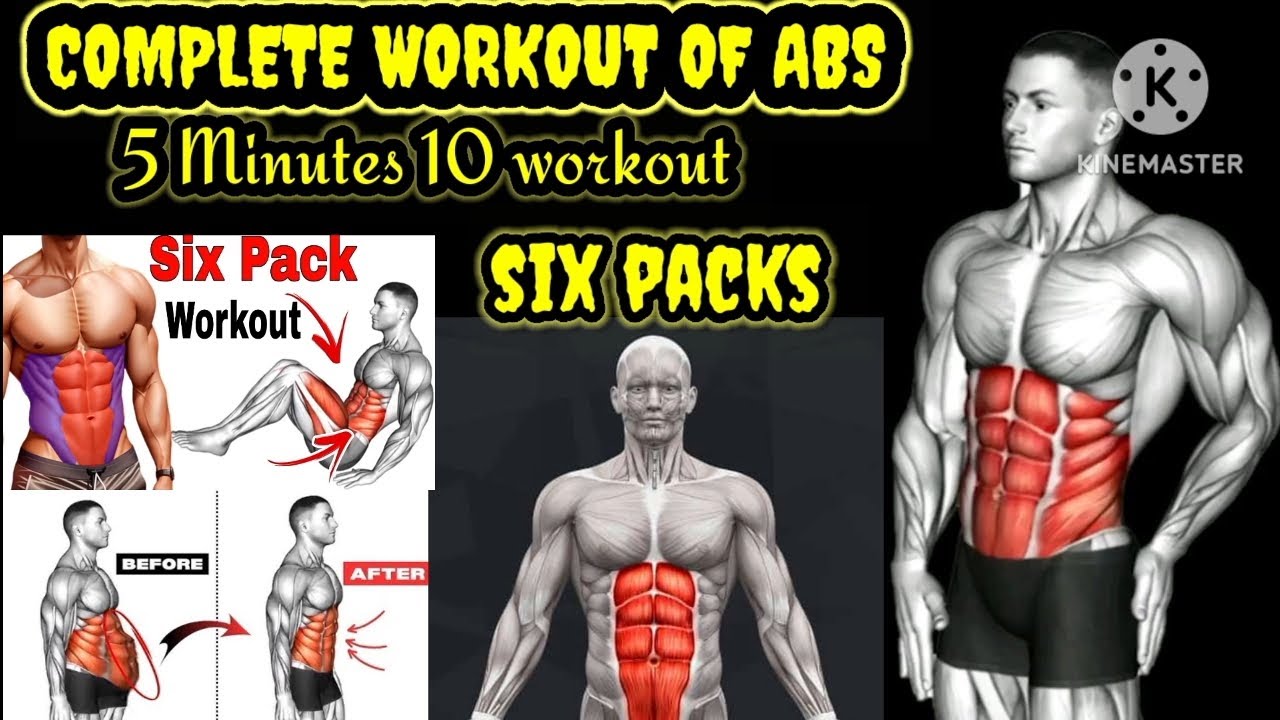 5 minutes complete abs workouts|| top 10 abs workouts|| six packs #gym ...