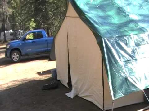 New Wall Tent Camp Setup - YouTube