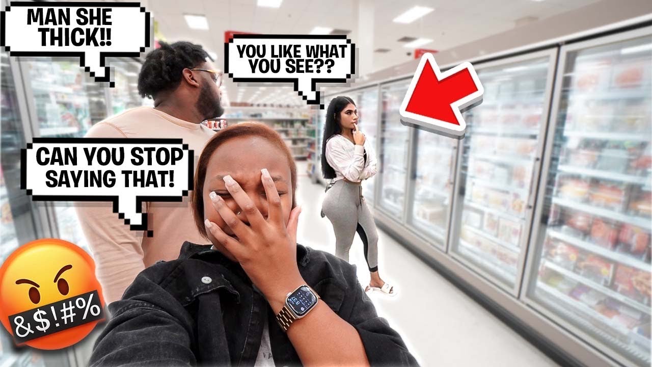 Calling other GIRLS “THICK“ in front of my GIRLFRIEND 😳 *SHE STARTS ...