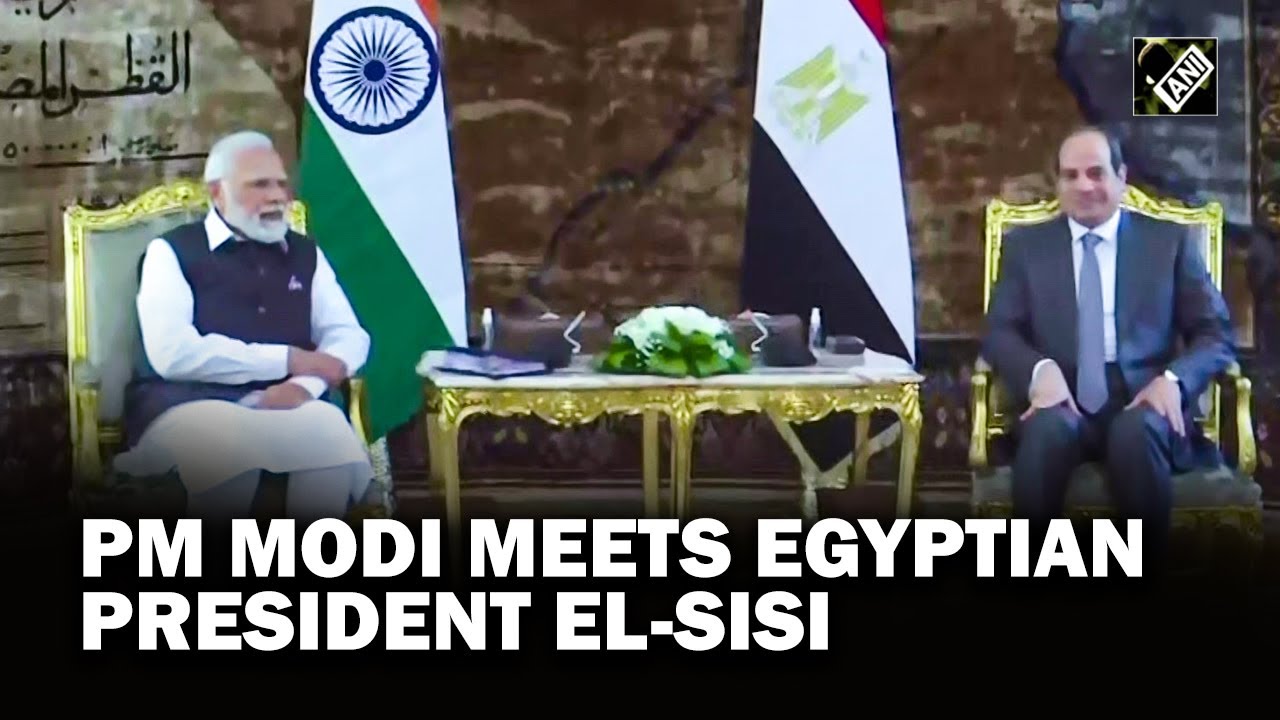 PM Modi meets with Egyptian President Abdel Fattah El-Sisi in Cairo ...