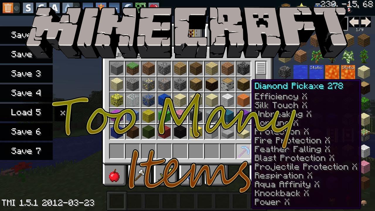 Minecraft 1.5.1 - Instalar Too Many Items TMI / Español - YouTube