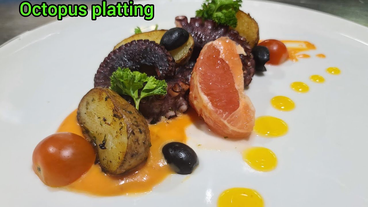 octopus food platting, octopus fine dining @IR8 samayal - YouTube