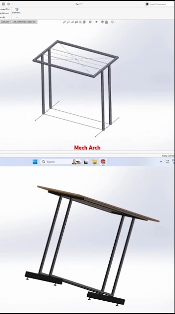 Table Design in Solidworks weldments - YouTube