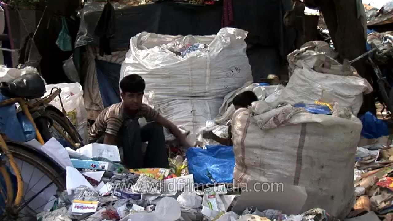 Recycling happens through the neighbourhood kabari in India - YouTube