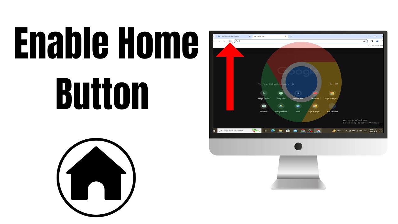 How to Enable Home Button on Google Chrome Browser (2024) - YouTube