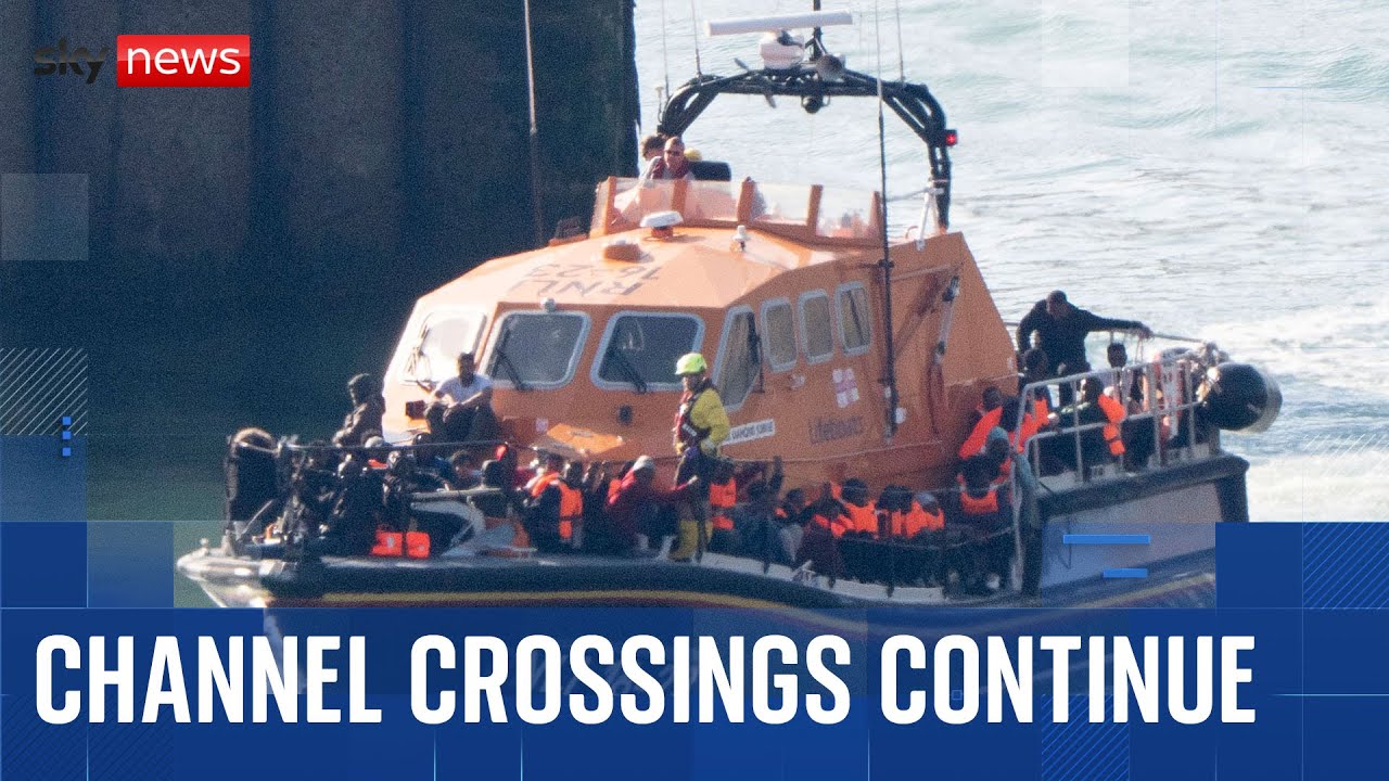 Channel crossings continue as government defends migration plan - YouTube