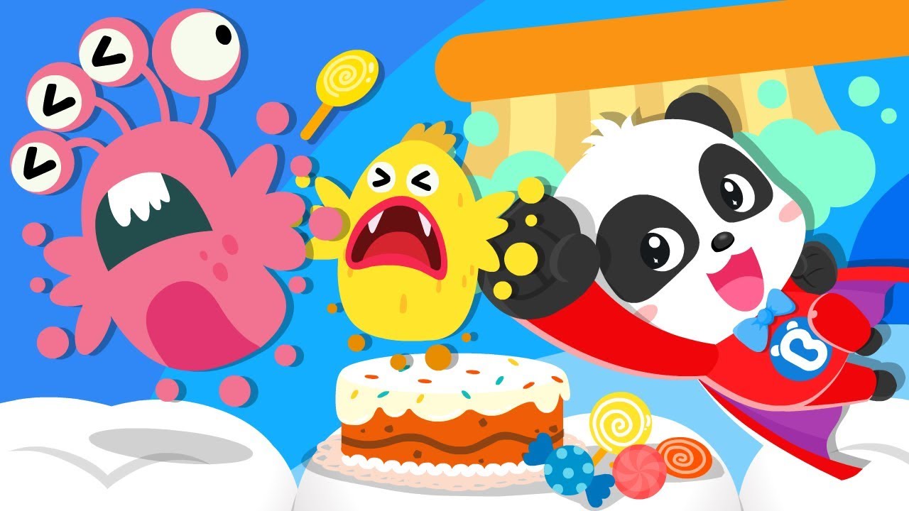 Super Panda Defeats Bad Germs | Bedtime Song | Nursery Rhymes | Kids ...