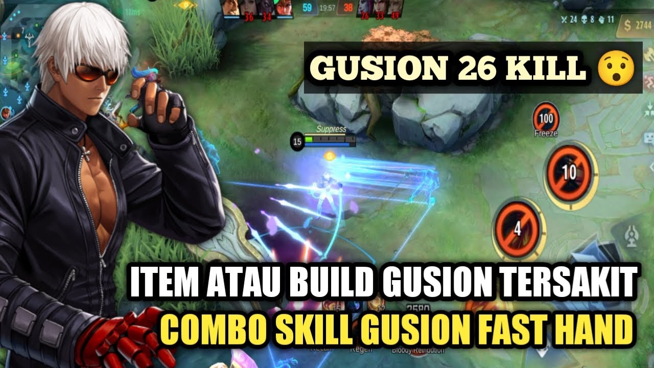 TUTORIAL GUSION FAST HAND , DAN BUILD GUSION TERSAKIT || COMBO SKILL ...