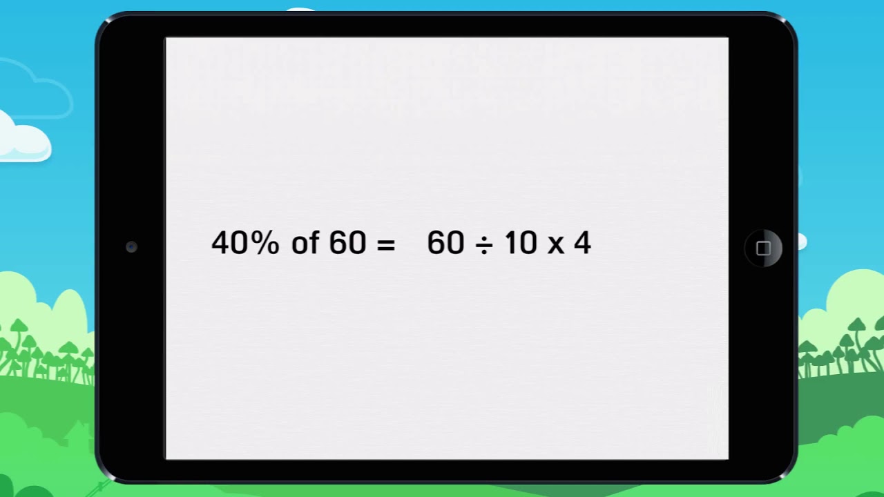 Learn to calculate 20%, 30%, 40% and 50% of a number Lesson 40% kitny ...