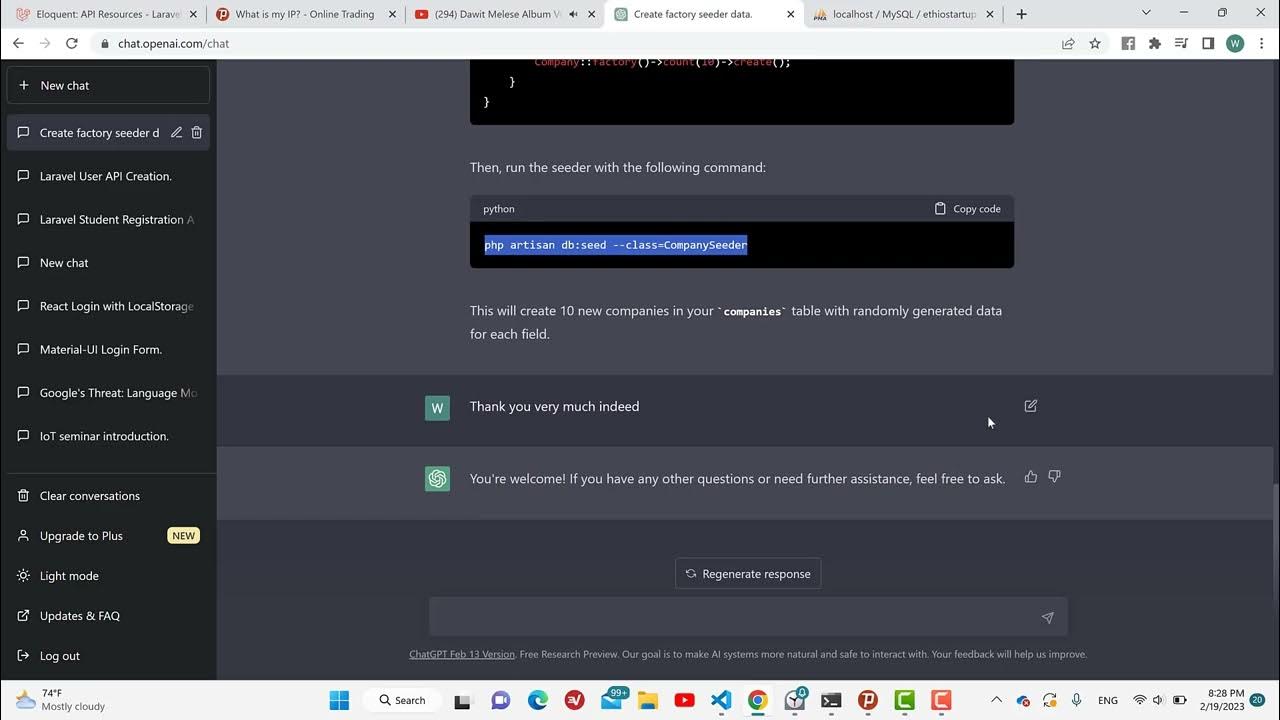 ChatGPT helping me in coding - Part 2 - YouTube