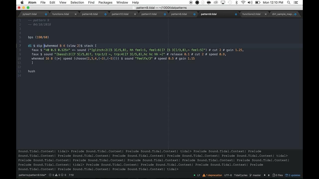 Tidalcycles Livecode Pattern9 Youtube