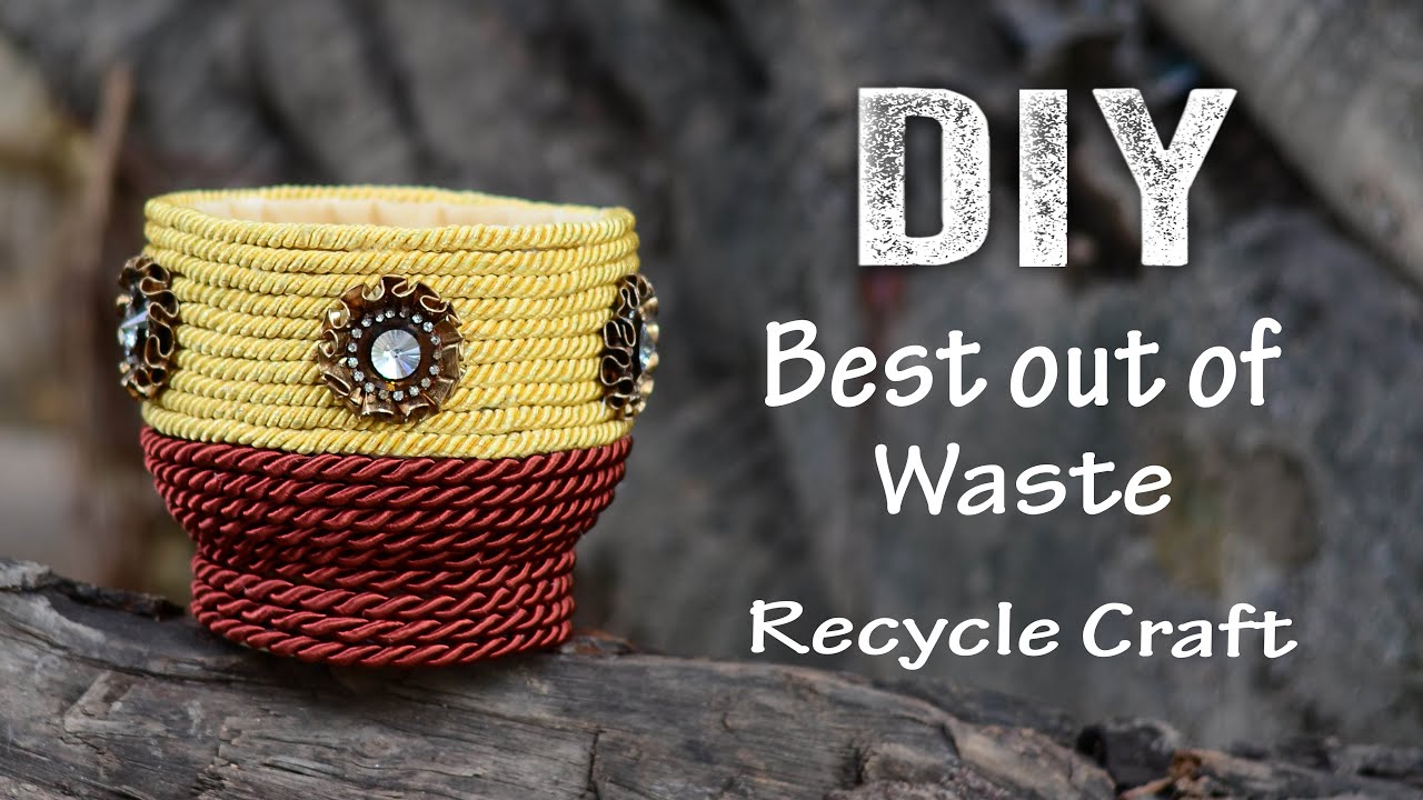 DIY Rope Craft Ideas | How To Get Best Out Of Waste | Hunarkar Crafts ...
