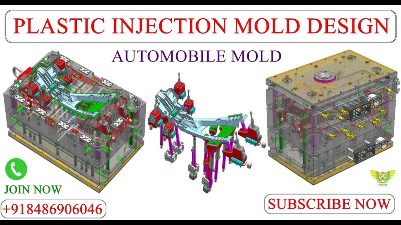 Automobile Mold Design Tutorial 🔥 Plastic mold Design course #cimdesign ...