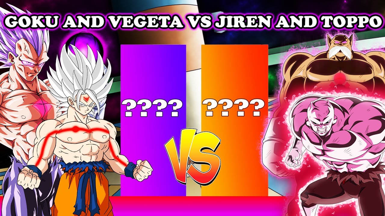 Goku Omni King And Vegeta Ultra Ego VS Jiren And Toppo - Power Levels ...