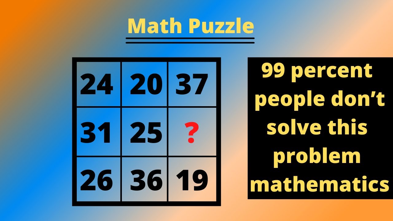 How to solve math puzzle ? | Which number replace the question mark ...