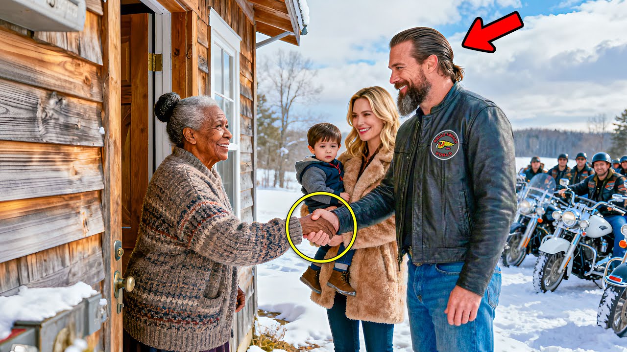 Elderly Woman Opens Her Door to a Freezing Biker Family, Days Later ...