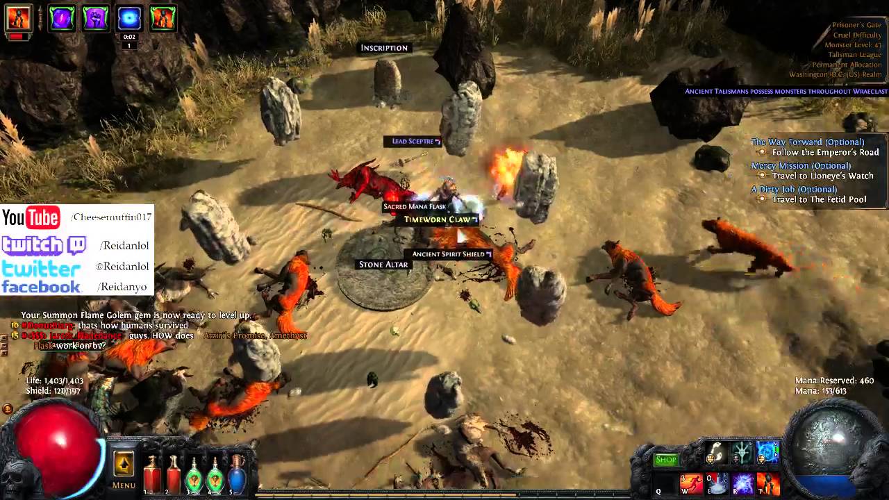 Path of Exile Ball Lightning Max AoE Scion Gameplay 3 - YouTube
