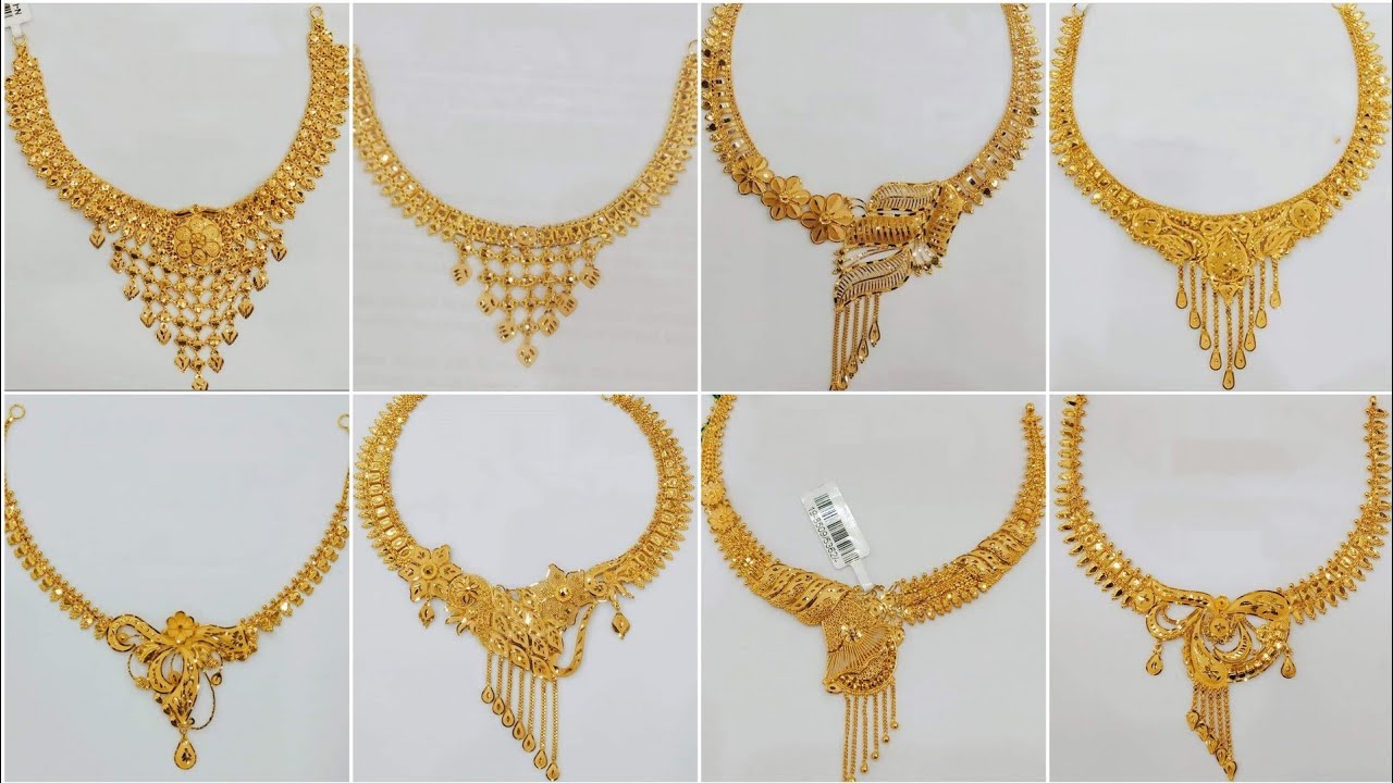Latest 22k Gold Necklace Designs With weight and price/Gold jewellery ...