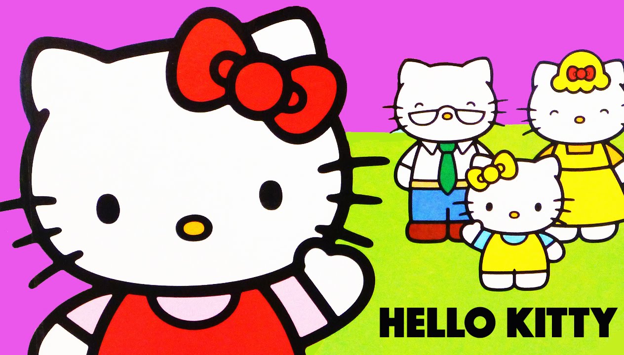Hello Kitty My Busy Book Opening with 12 Cute Figurines Inside - YouTube