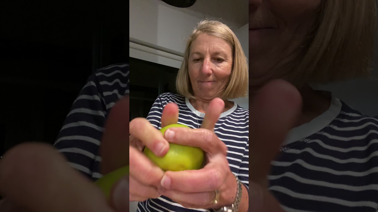 Breaking apple in half with bare hands - YouTube