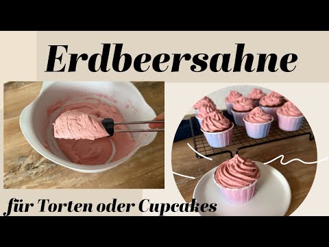 Tortencreme Erdbeersahne | Erdbeer Frosting | Strawberry Cream | Çilekli krema
