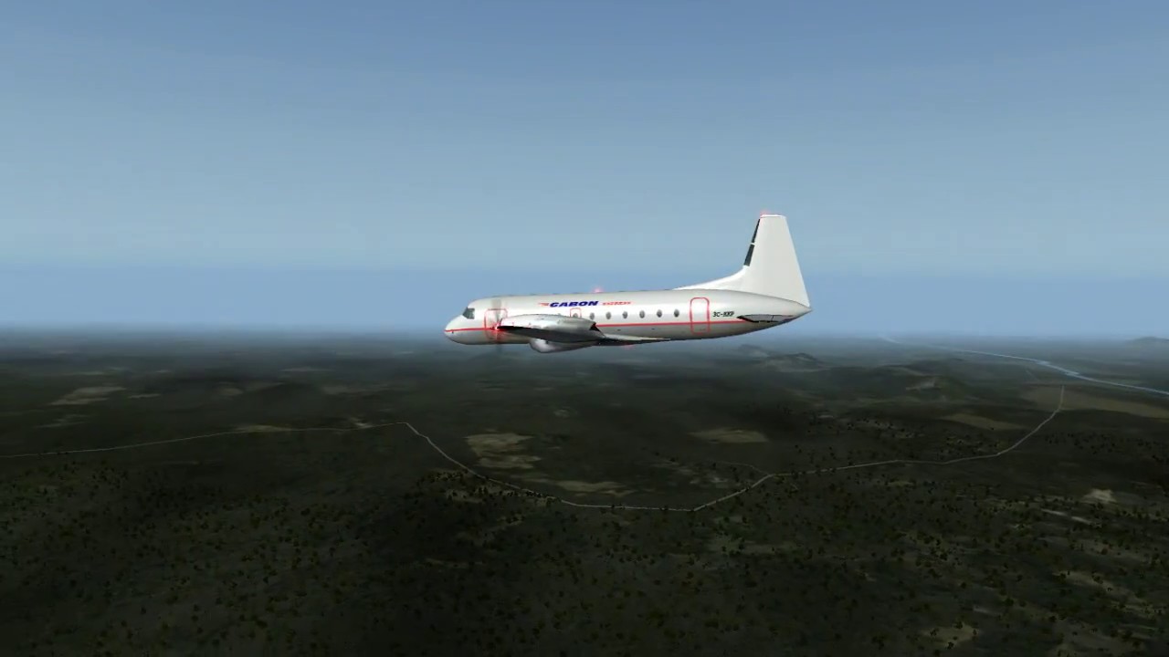 Gabon Express HS748 lands in FOOB (X-Plane 9,7) - YouTube