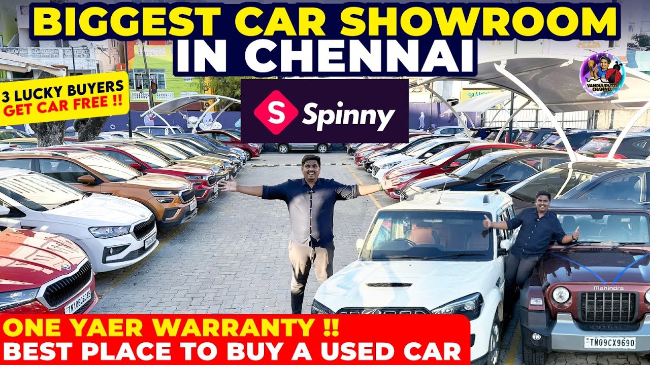 Biggest Used Car Showroom in Chennai |spinny Cars | 500+ Cars | VANDU ...