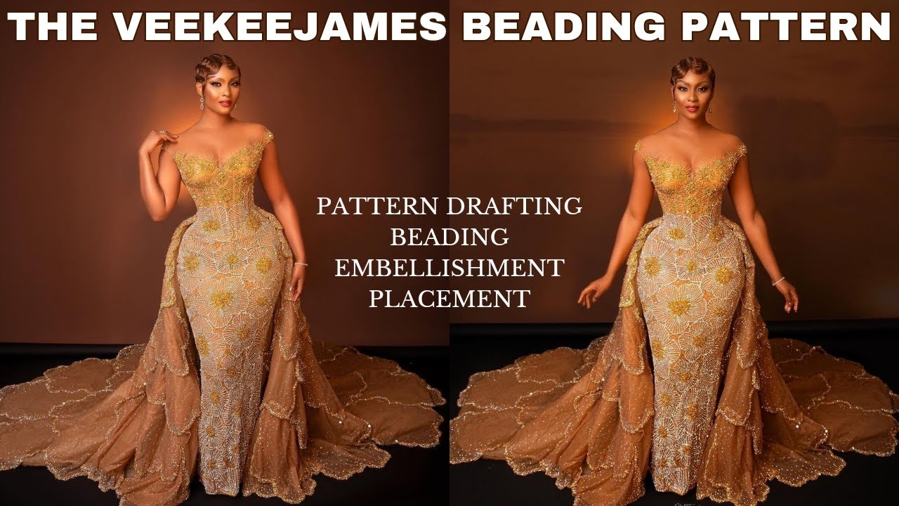 HOW TO BEAD A CORSET DRESS | LUXURY PATTERN DRAFTING, BEADING & STONING ...