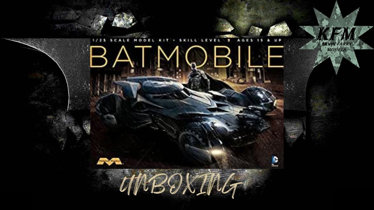 MOEBIUS MODELS BATMAN VS SUPERMAN BATMOBILE UNBOXING - YouTube