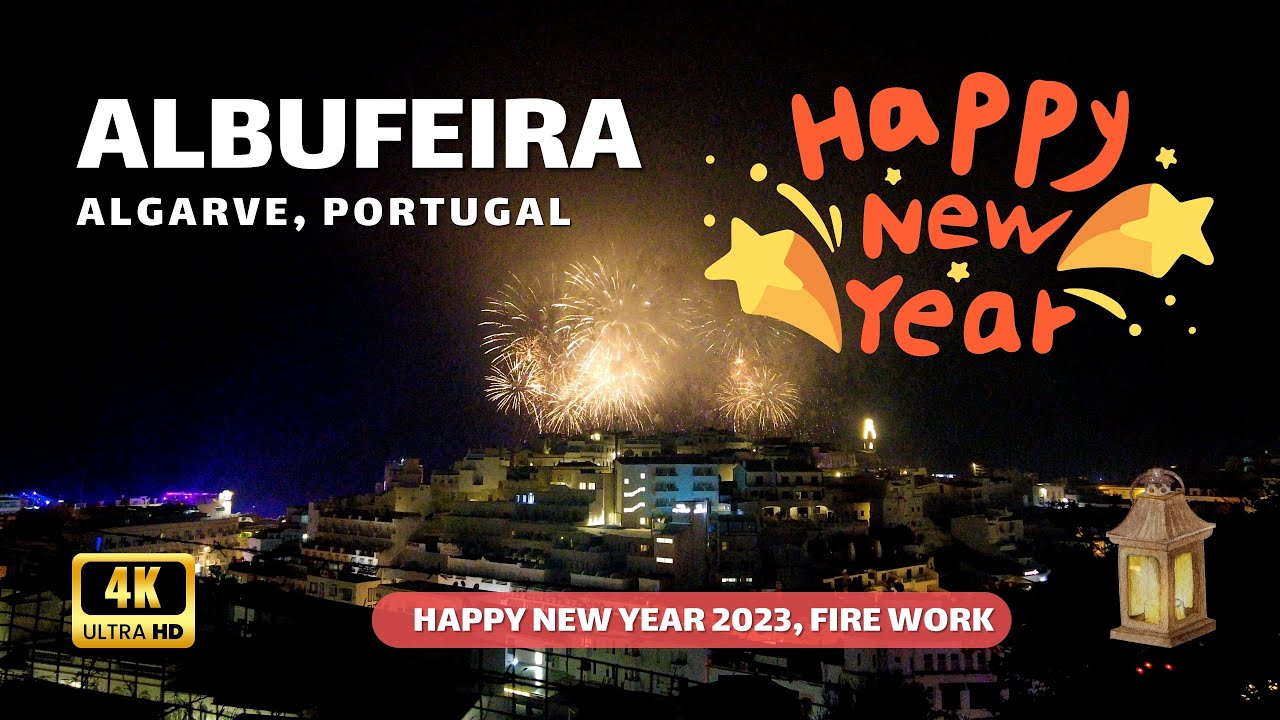New Year 2023 Albufeira 🎉 - Festive Firework 4k 🎇 - Portugal - YouTube
