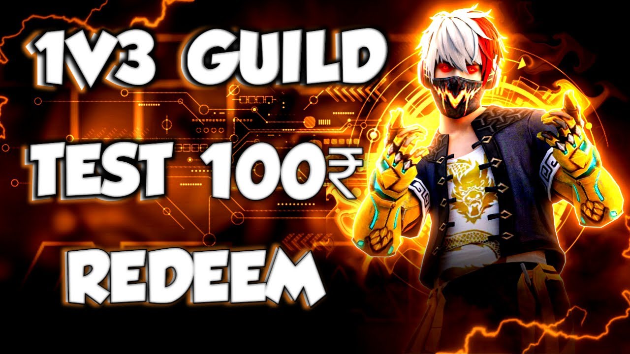 Telugu Free Fire Guild Test 1v3 ⚡||Redeem 100₹ Code #freefire# ...