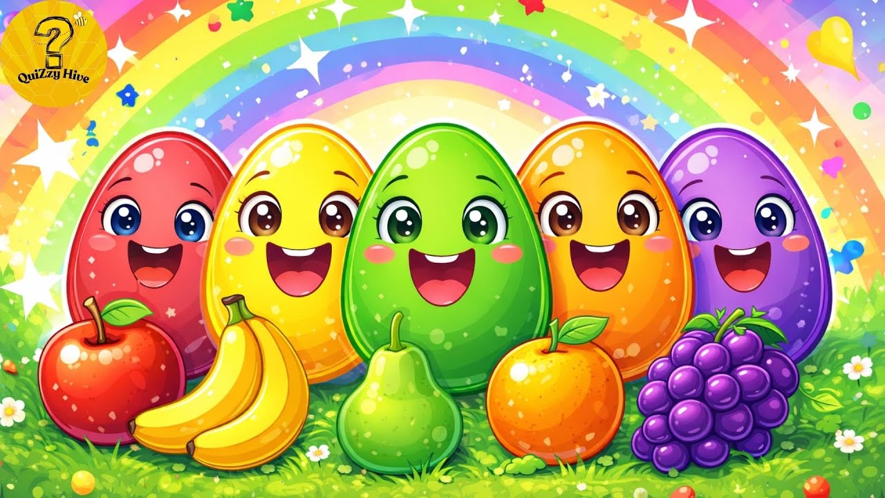 Egg Colors & Fruits Poem for Kids | Learning Colors with Surprise Eggs ...