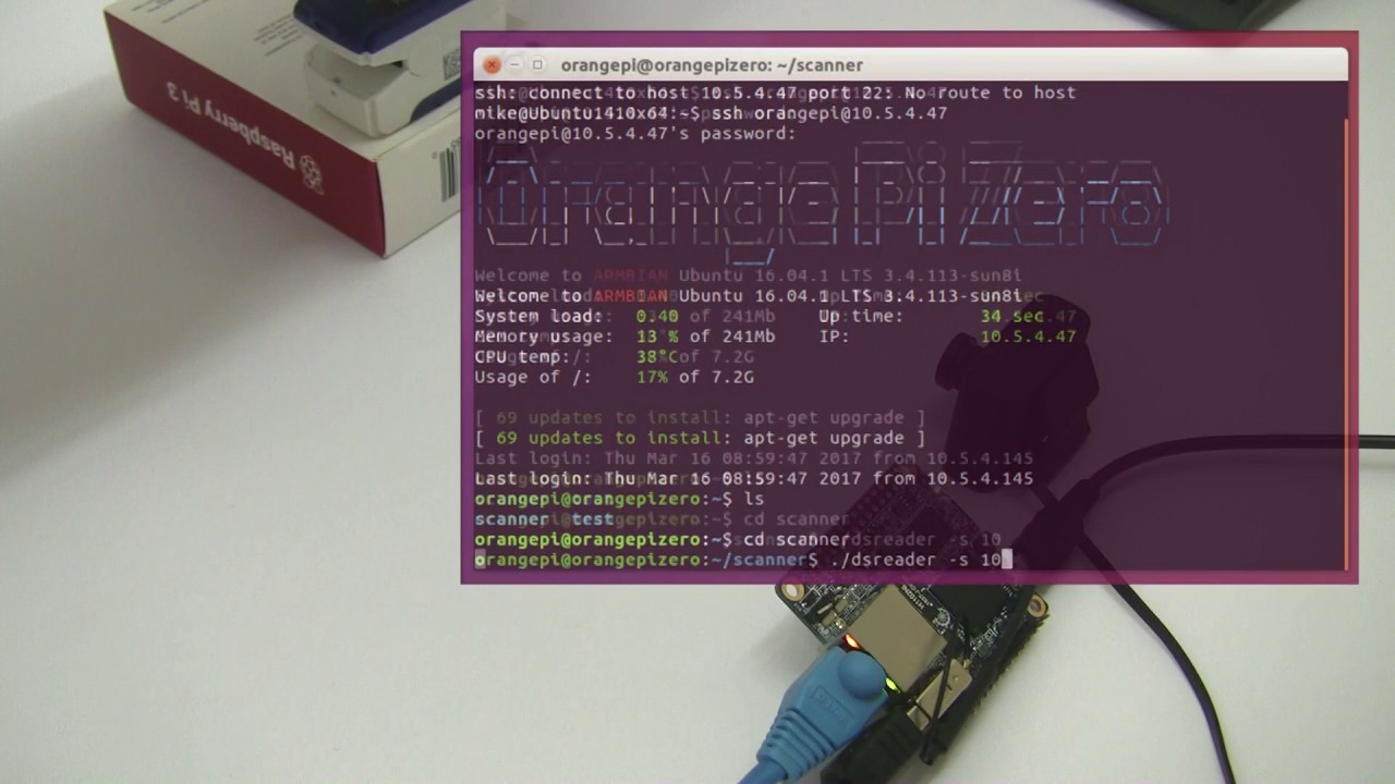 Orange Pi Zero Barcode Scanner - YouTube