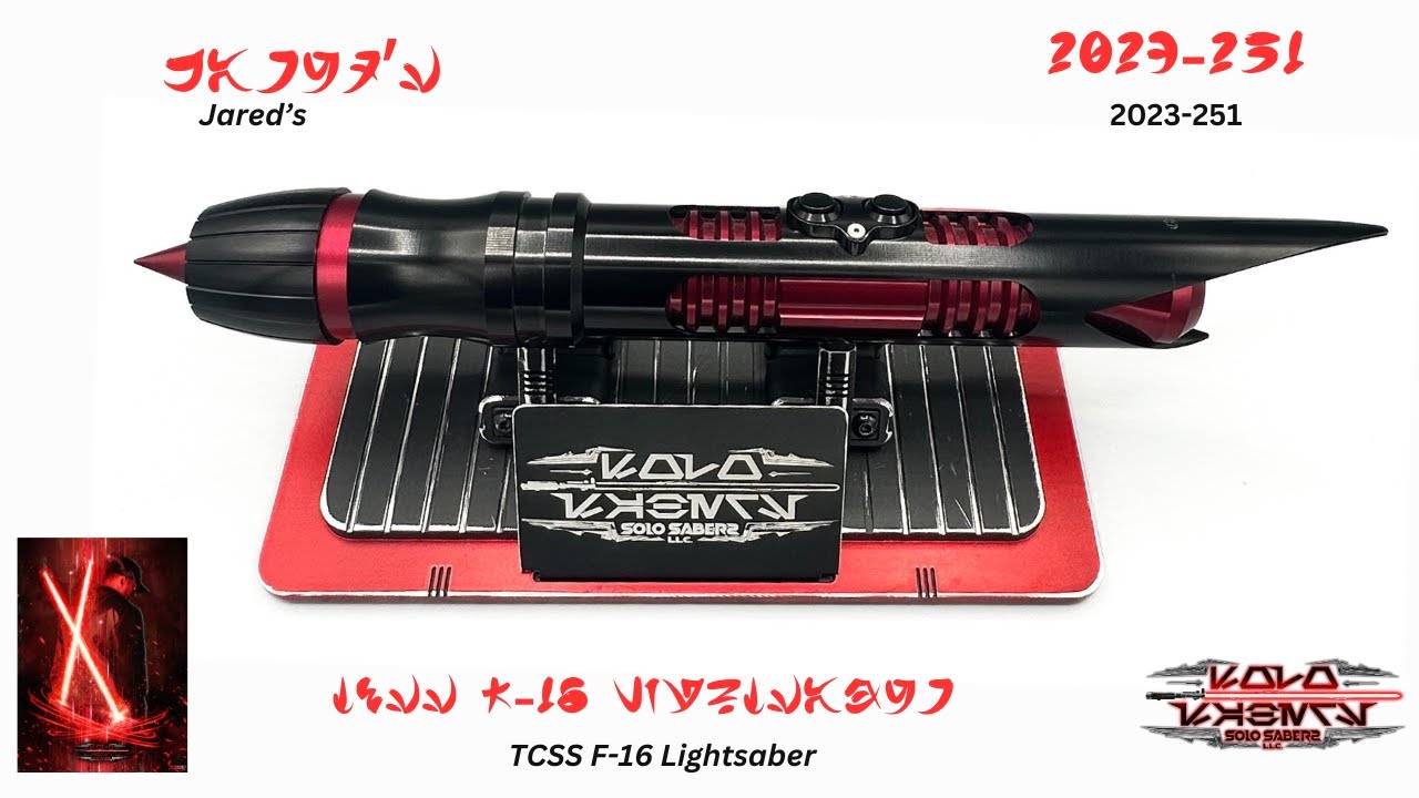 Jared's Custom Saber Shop "F-16" Neopixel Lightsaber with Proffie - YouTube