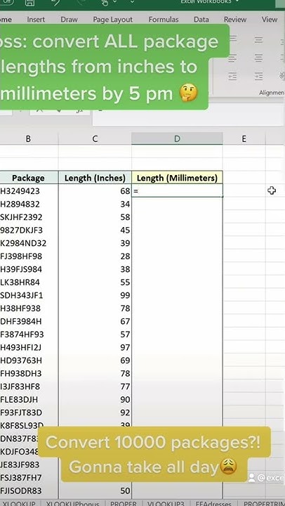 Convert inches to millimeters in excel | Tech Pouch - YouTube