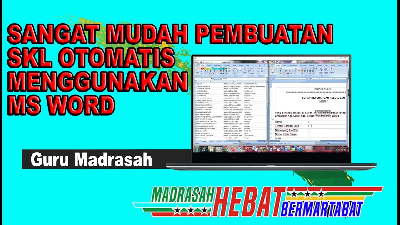 CARA MUDAH PEMBUATAN SKL OTOMATIS MENGGUNAKAN MS WORD - YouTube