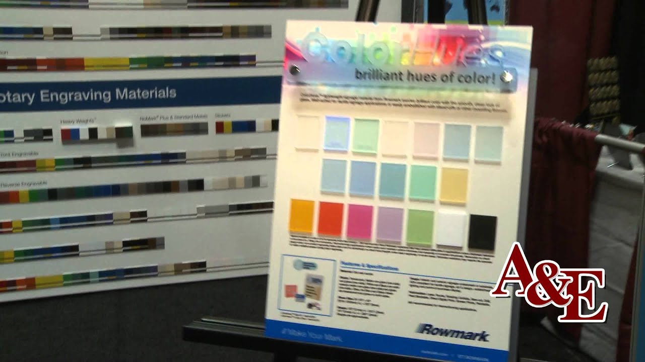 Rowmark demonstrates their new ColorHues™ cast acrylic - YouTube