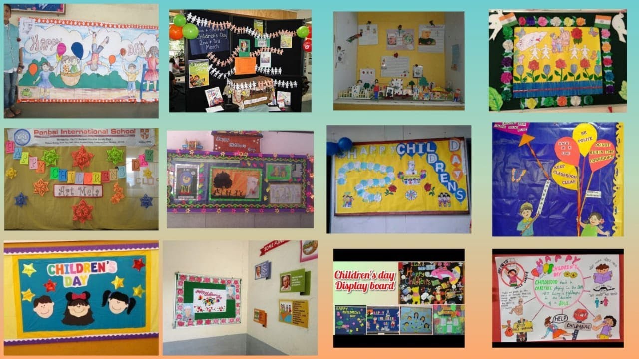 Children's Day Bulletin Board ideas | Children's Day Display Board Idea ...