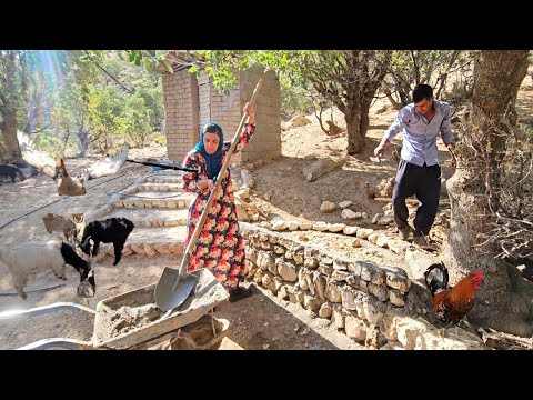 Building a Stone Pond, Halimeh's Cooking & Playful Love | Real Nomadic Life 🪨🍲❤️🏔️