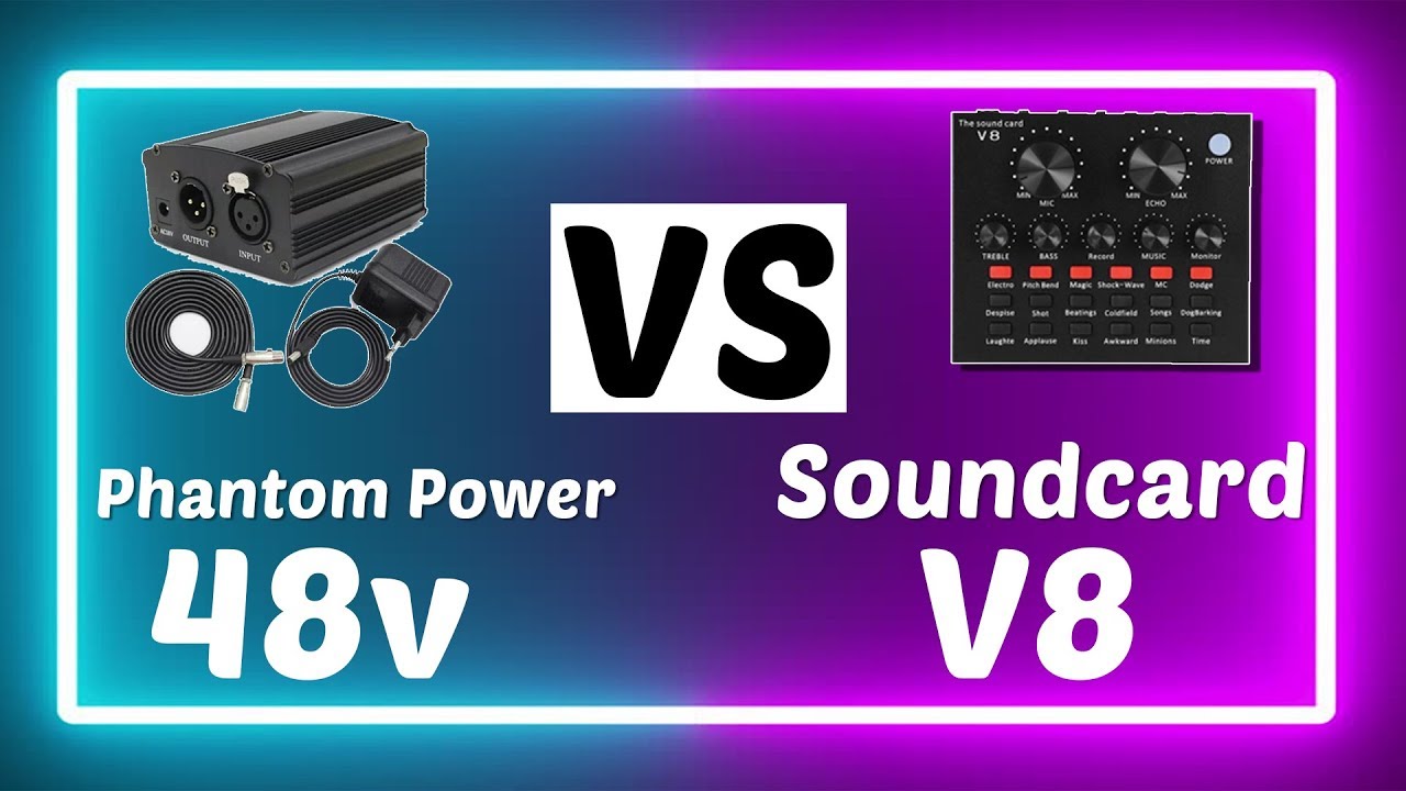 Soundcard V8 vs Phantom Power 48v Taffware ~ Review Audio Interface ...