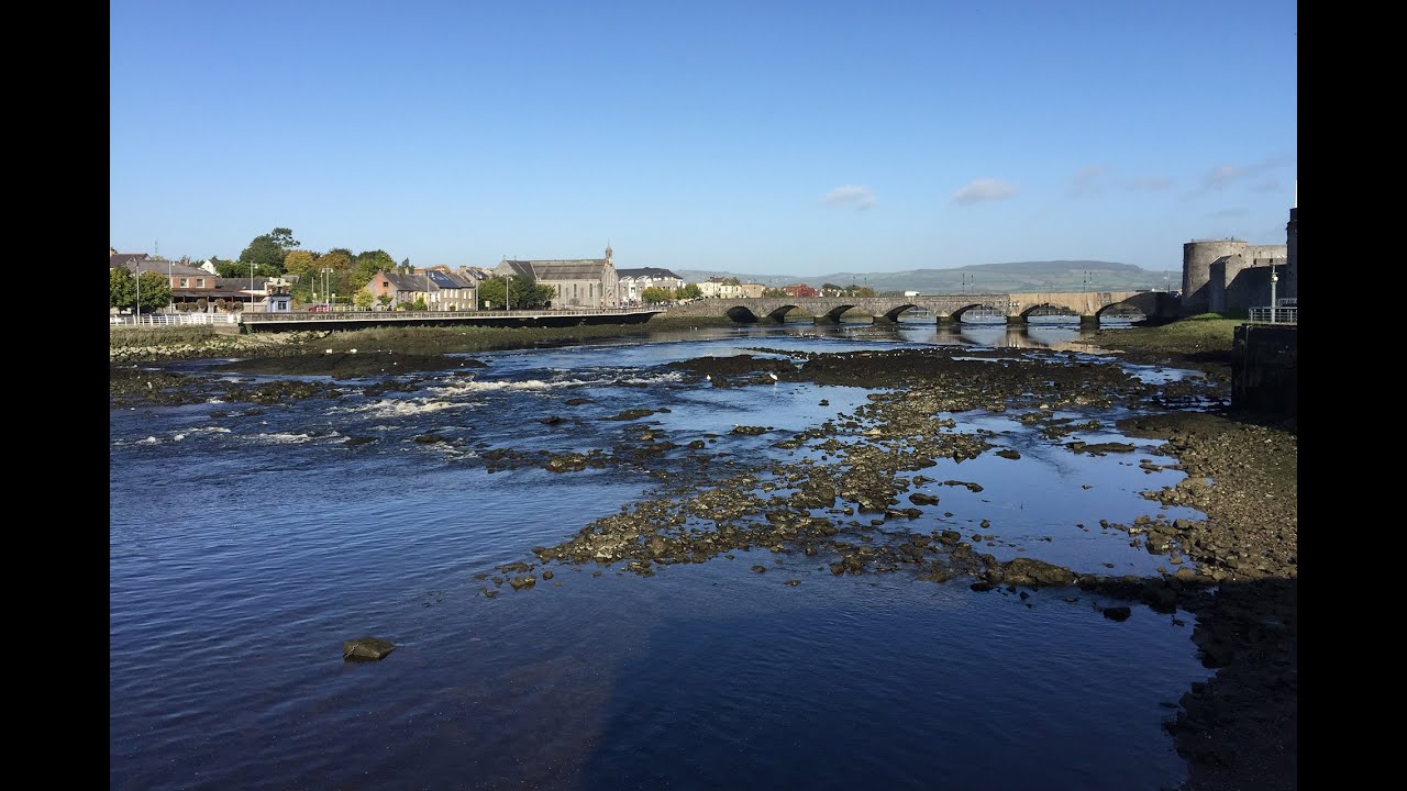 River Shannon, Curragower Falls, Limerick City - Low Water - YouTube