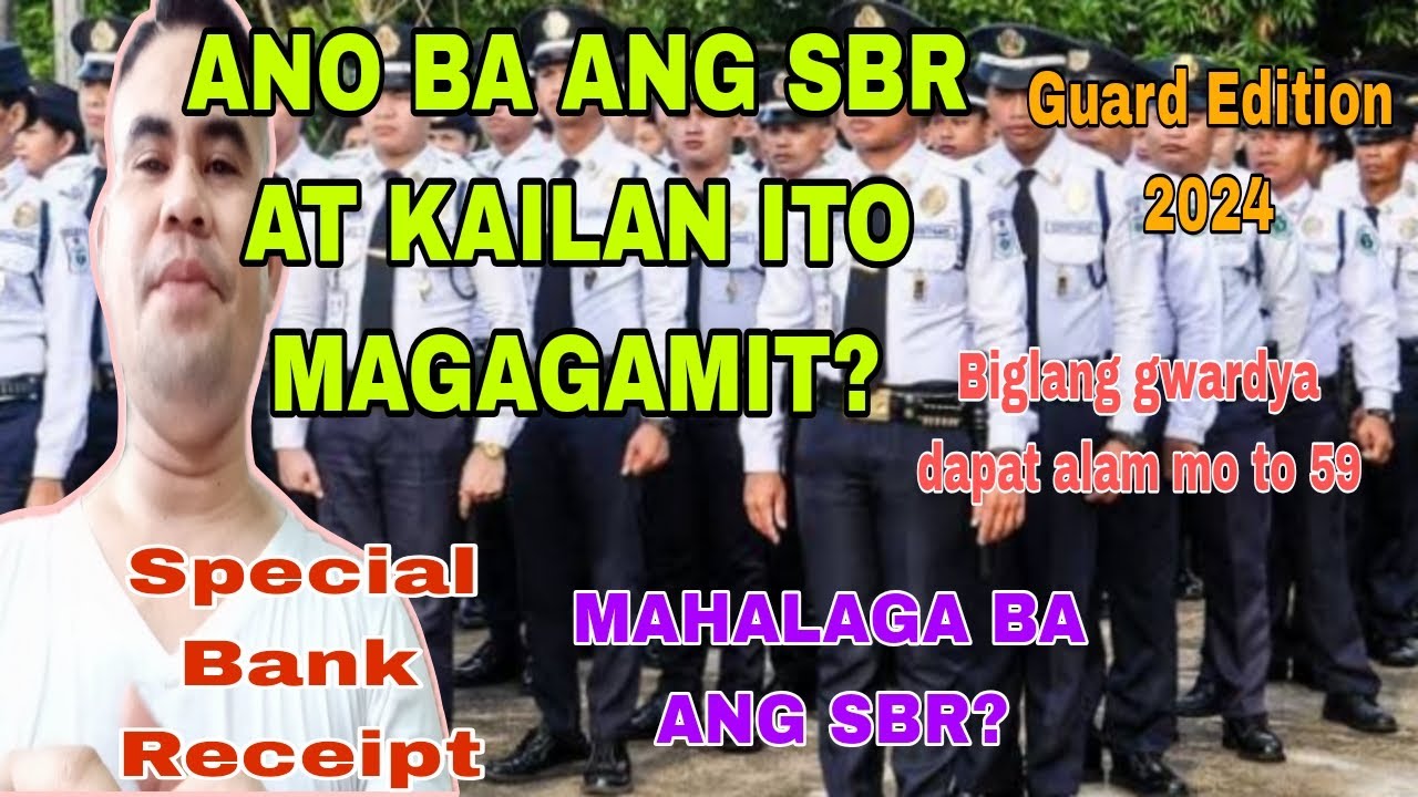 ANO ANG SPECIAL BANK RECEIPT(SBR) AT KAILAN ITO PWEDENG GAMITIN ...