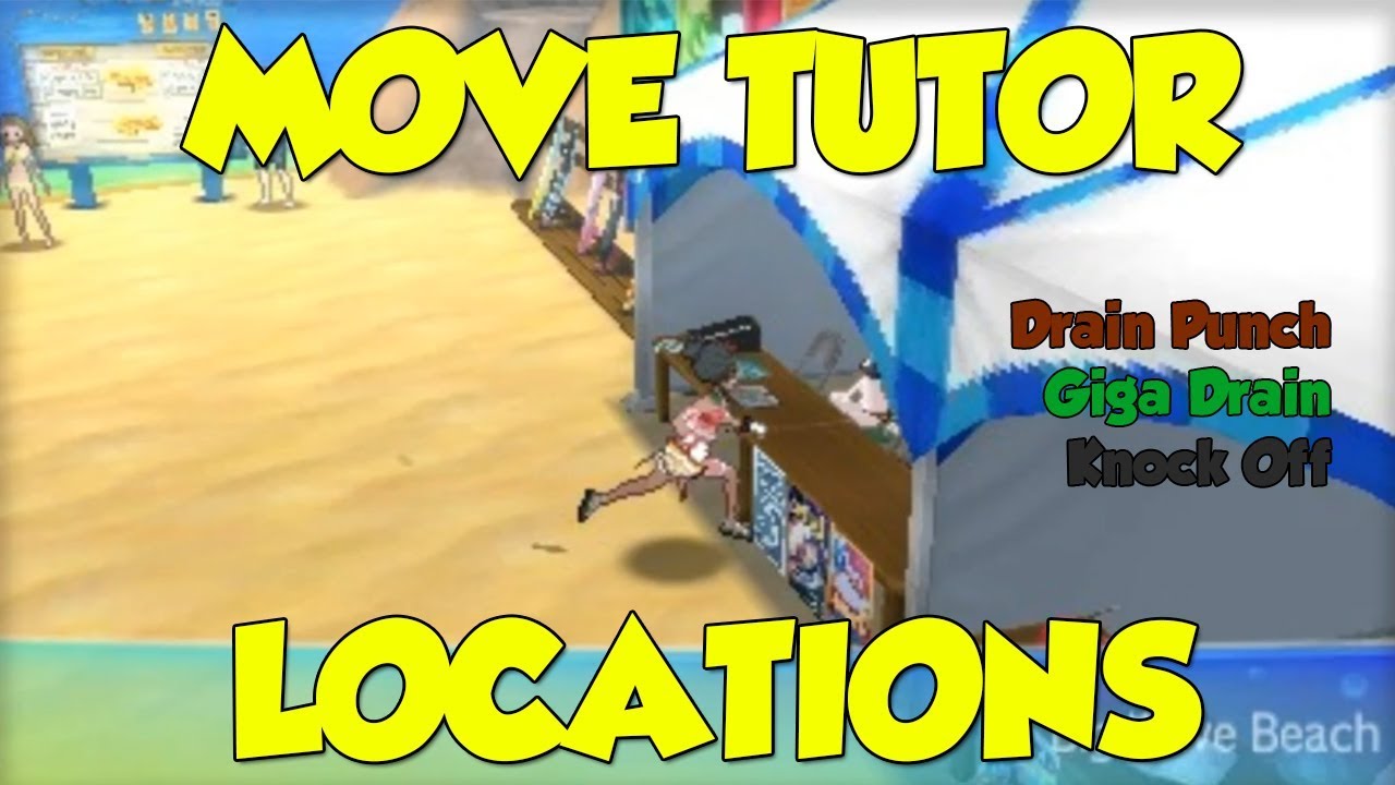 MOVE TUTOR Locations in Pokemon Ultra Sun and Ultra Moon - YouTube